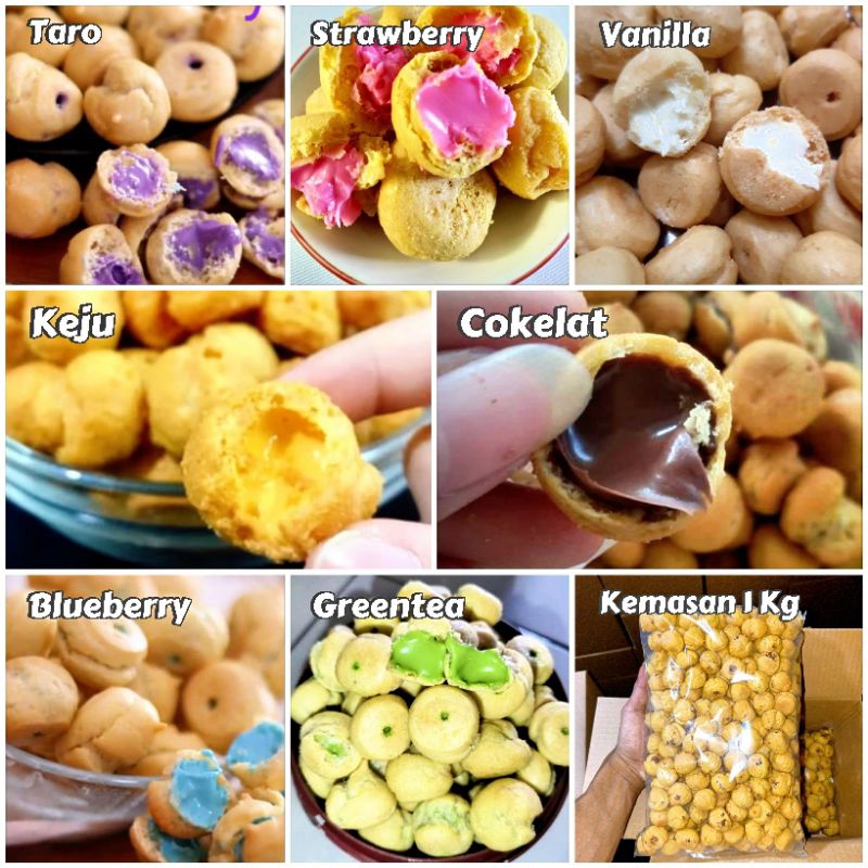 Soes 6 VARIANTS OF CHOCOLATE CHEESE FLAVOR VANILLA TARO STRAWBERRY ...