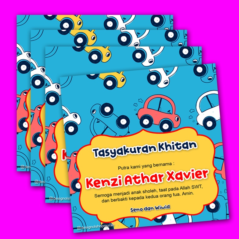 50 pcs Aqiqah cards Aqiqah stickers Circumcision cards Circumcision ...