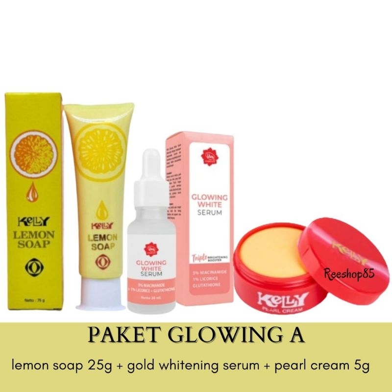 Kelly Complete Lemon Soap Package + Pearl Cream + Viva Glowing Serum ...
