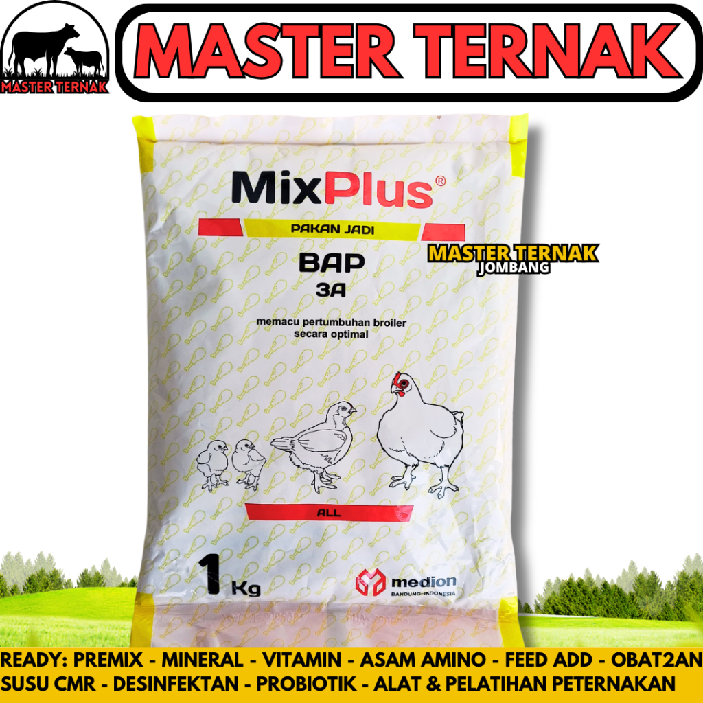 MIX PLUS BAP 3A 1 KG - Mixplus bro (BAP) Premix Broiler Chicken Growth ...