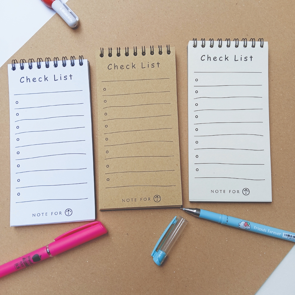 Check LIST/NOTEBOOK CHECK LIST/NOTES/JOURNAL LIST OF DAILY POCKET BOOK ...