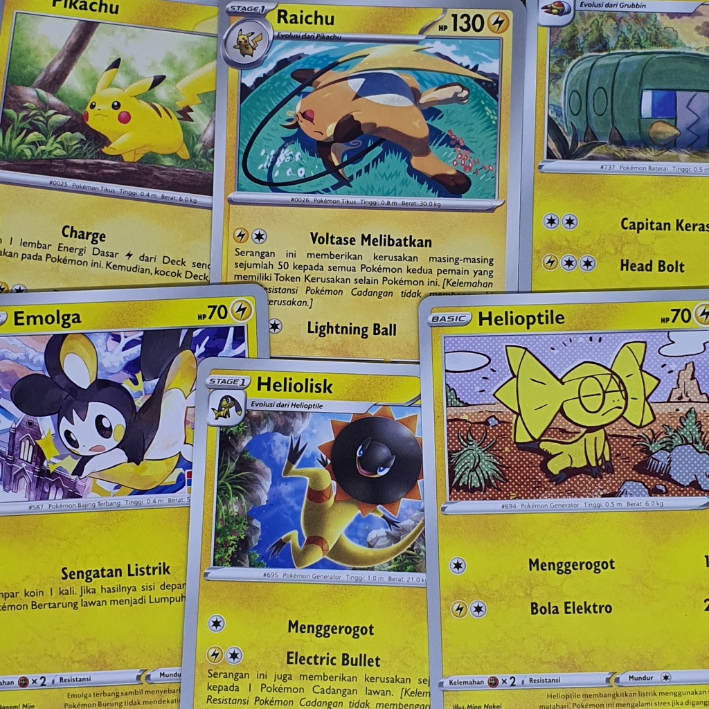 Original Common Uncommon TCG Electric Type Pokemon Card Trading Card ...