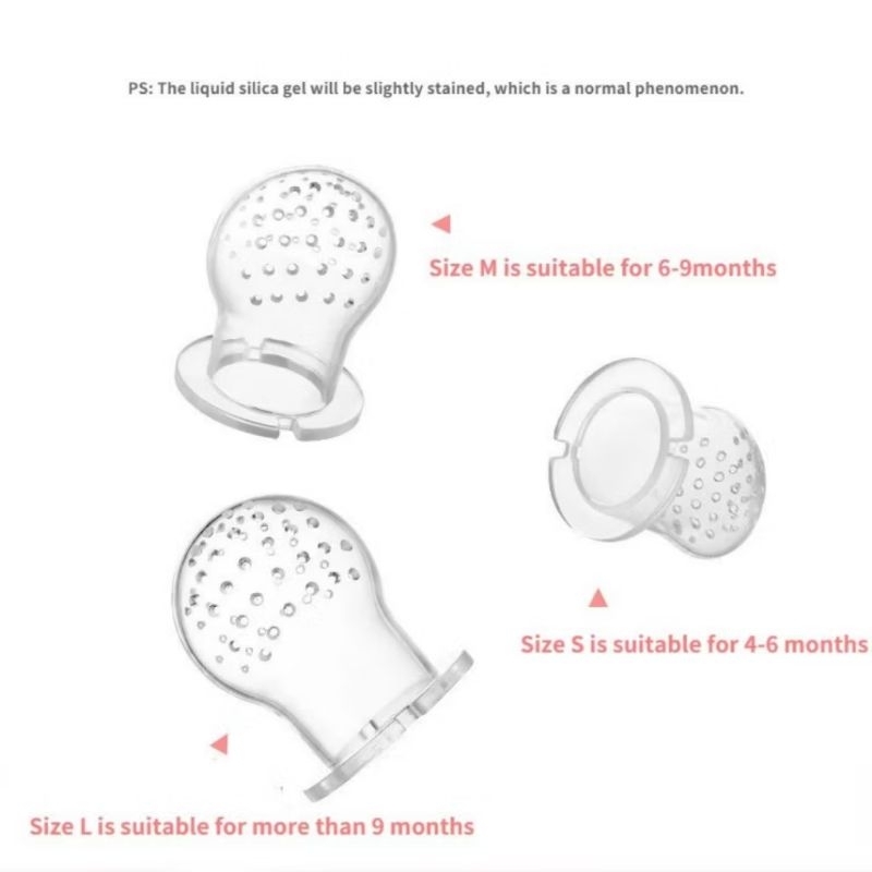 Nipple Pacifier Spare Fruit Pacifier Baby Fruit Food feeder Replacement ...