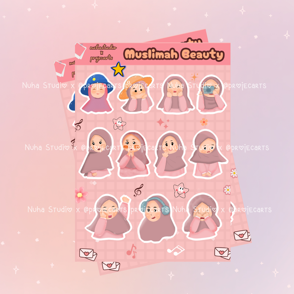 Sticker by projecarts | Muslimah Beauty Solehah Women Beautiful Emoji ...