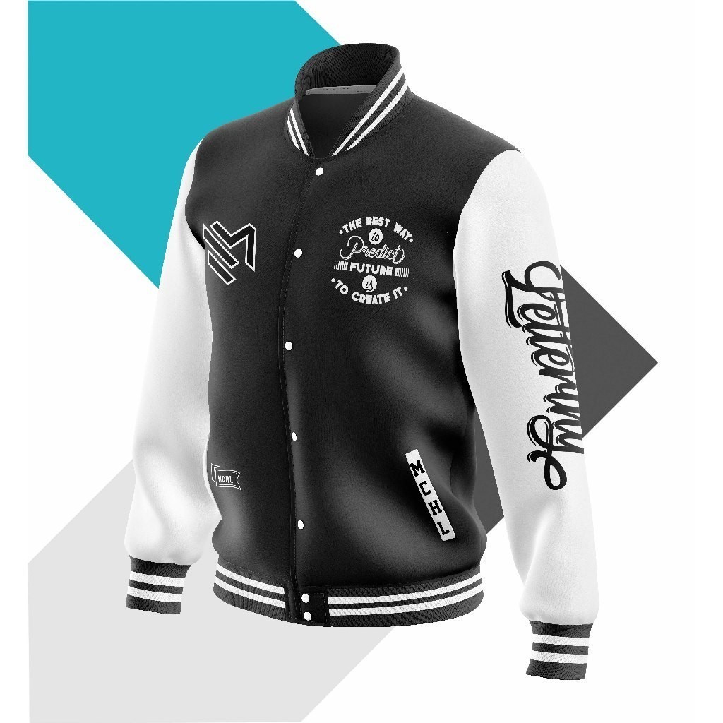 Premium men's full embroidered rugby vintage varsity jacket | Shopee ...