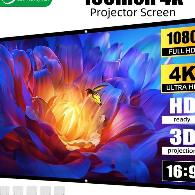 LAYAR HJ6 GOOJODOQ Folding HD Projector Screen Fabric PobelAntilht ...