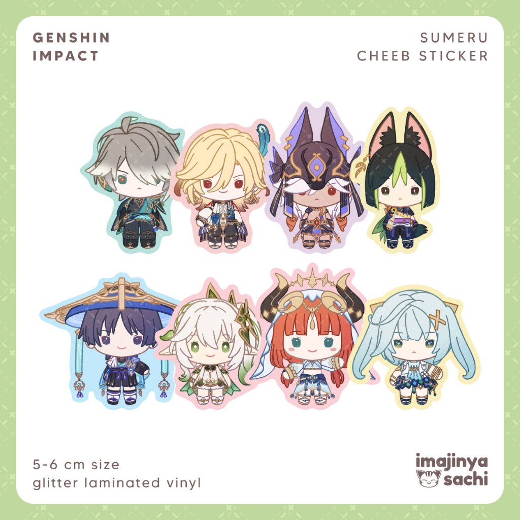 [ Imaginyasachi ] Genshin Impact Sumeru Glitter Sticker | Shopee Malaysia