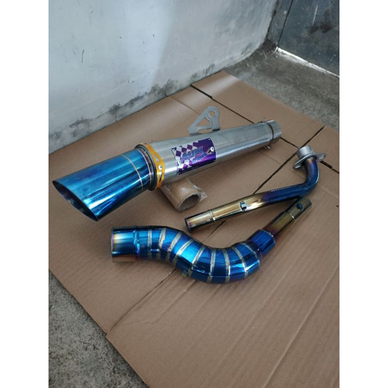 (bg) Highmount Elbow Pipe 1 set AUN for xrm 100/110 wave 125 fury 125 ...