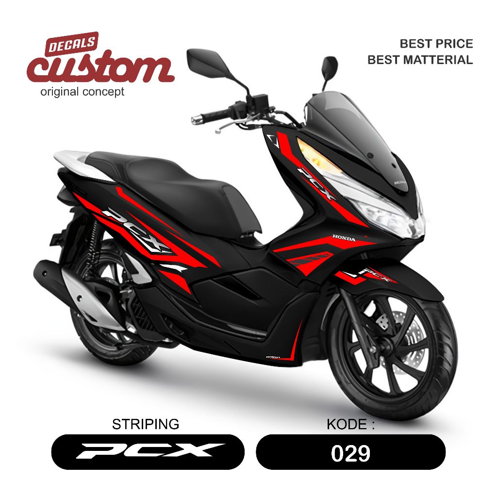 Honda pcx 150 motorbike sticker, pcx striping 150 pcx line decal ...