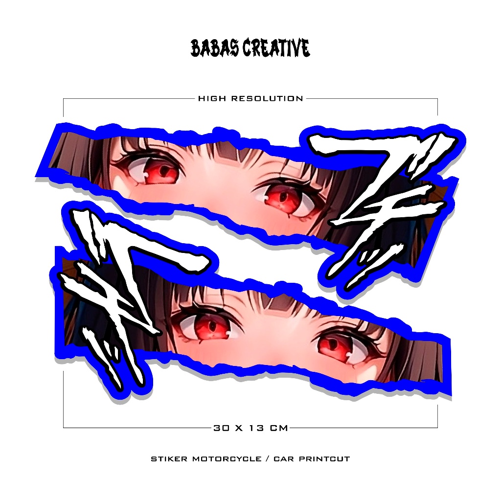 MATA Print CUT STICKER / EYE STICKER / JABAMI YUMEKO MOTIF / STOCK ...