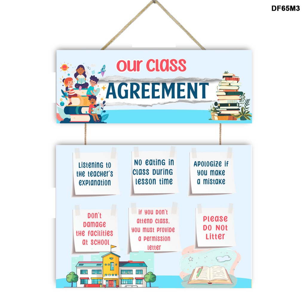HIASAN DINDING Our CLASS AGREEMENT wall decoration 2 layers of ...