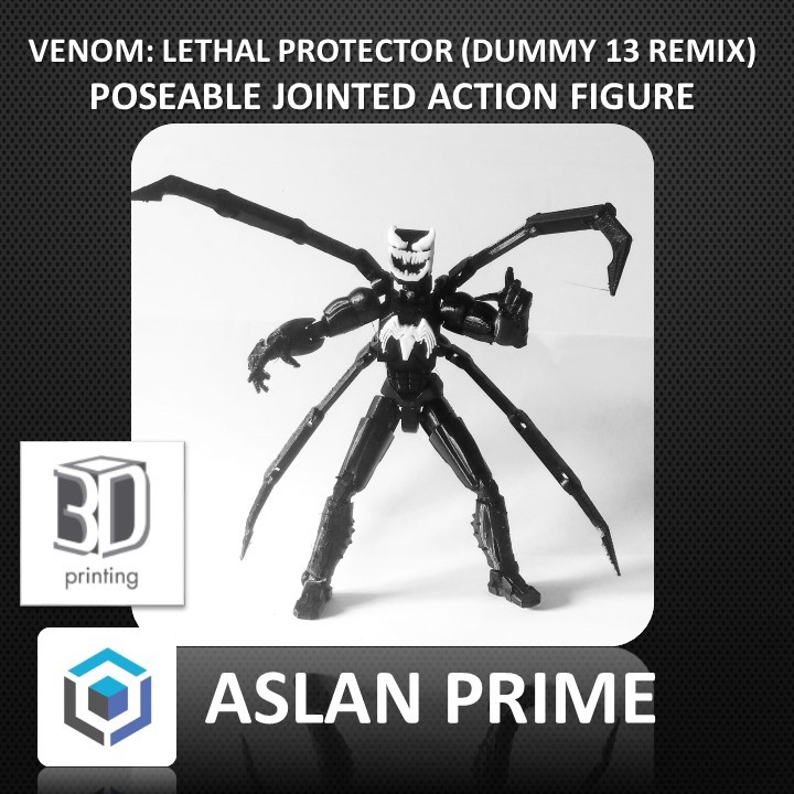 Dummy 13 VENOM LETHAL PROTECTOR EDITION JOINT POSEABLE ACTION FIGURE 3D ...