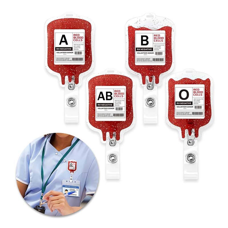 GANTUNGAN Glitter Id Card Badge Hanger Pass Id Card Blood Type Bag Card ...