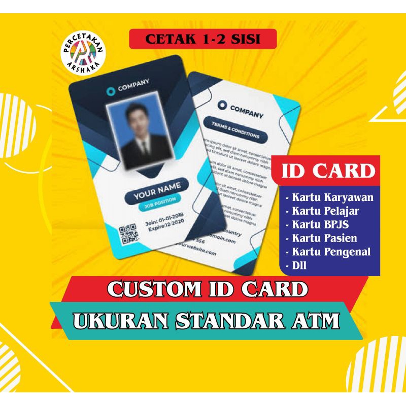 Print Custom ID Cards / Individual ID Cards / PVC ID Cards | Shopee ...