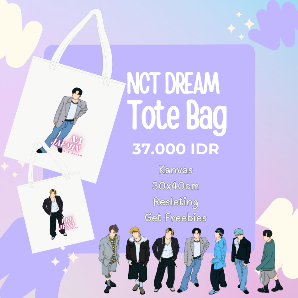 Nct DREAM Tote bag NCT DREAM Illustration | Shopee Malaysia
