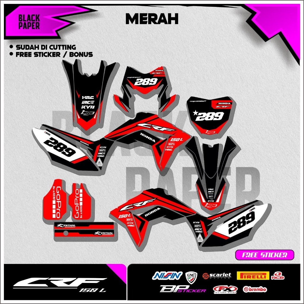 Crf Decal Striping Sticker Honda CRF 150 L Motorcycle Variations ...