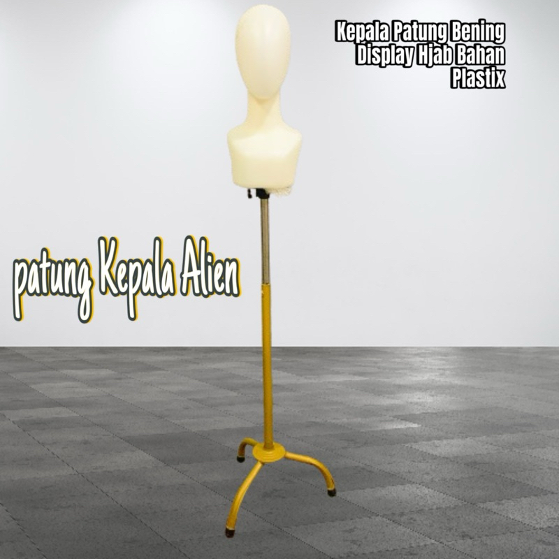 Plastic Head Mannequin Statue Using Stand | Hijab Display | Gold Iron ...