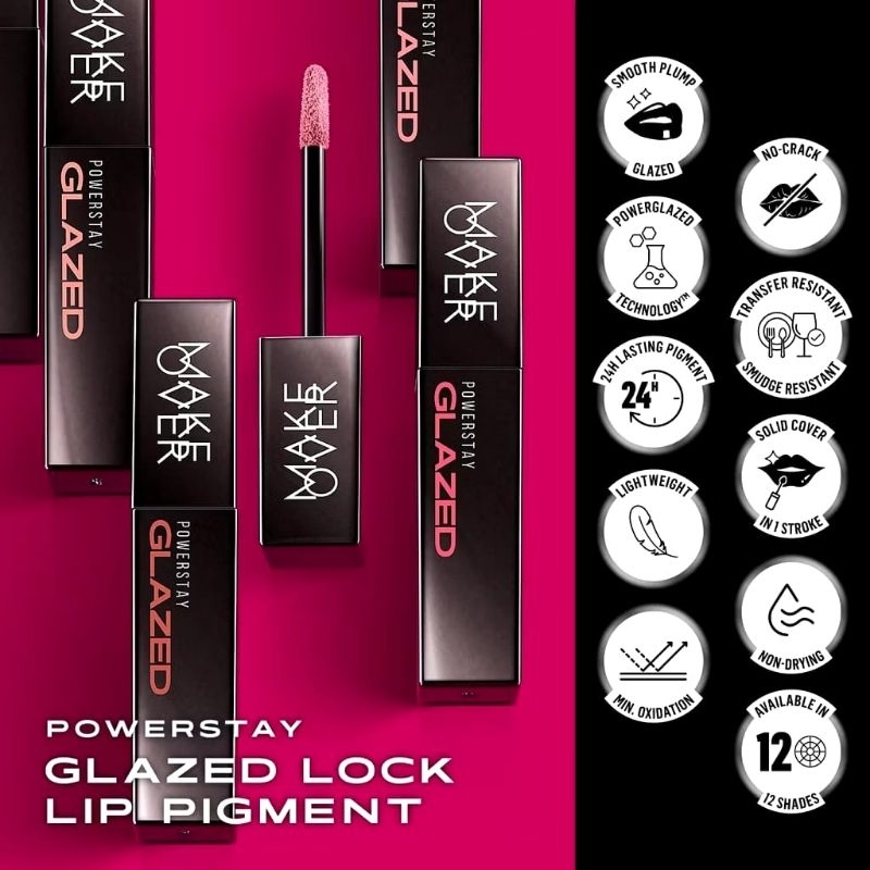 Make OVER Powerstay Glazed Lock Lip Pigment - Plump Glazed Next Level ...