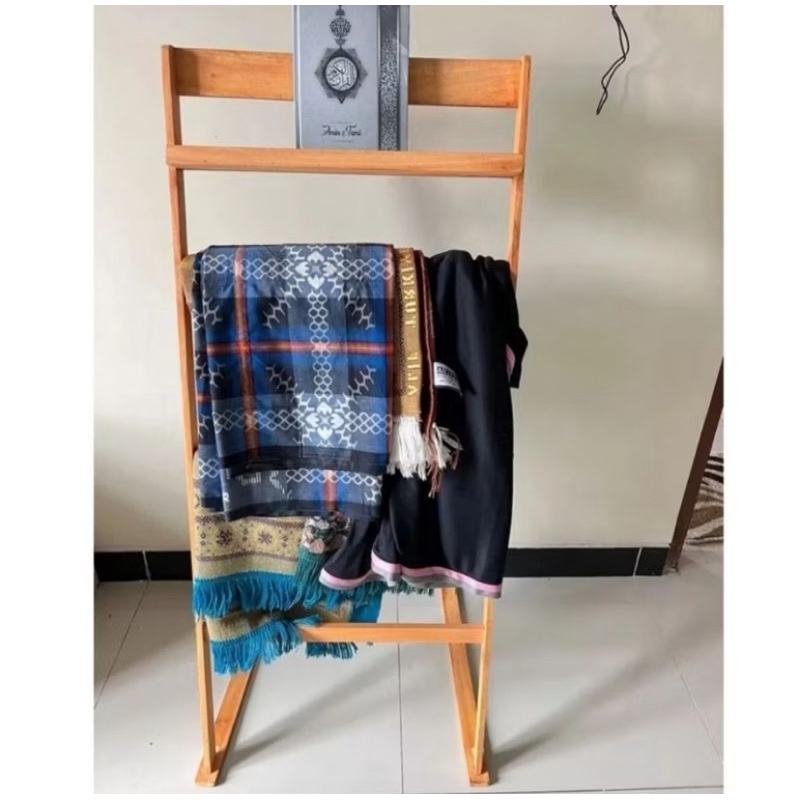 Mukena rack, prayer mat rack, towel rack, multi-purpose rack | Shopee ...