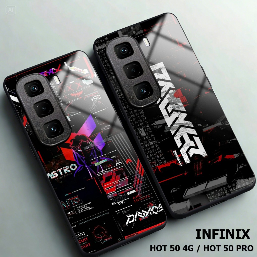 Infinix Hot 50 4G Glitter Glass Softcase [E846] Case Hp Infinix Hot 50 4G Hot 50 5G Hot 50 Pro ...