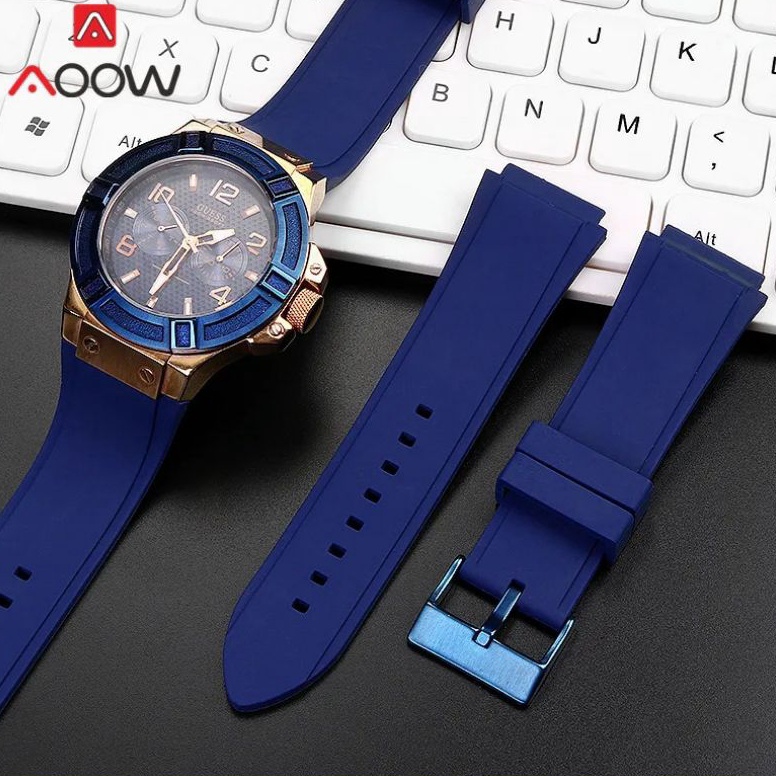 Code L88T Rubber Guess Watch Strap W247G3 W4G3 W4G7 Blue Size 22mm ...