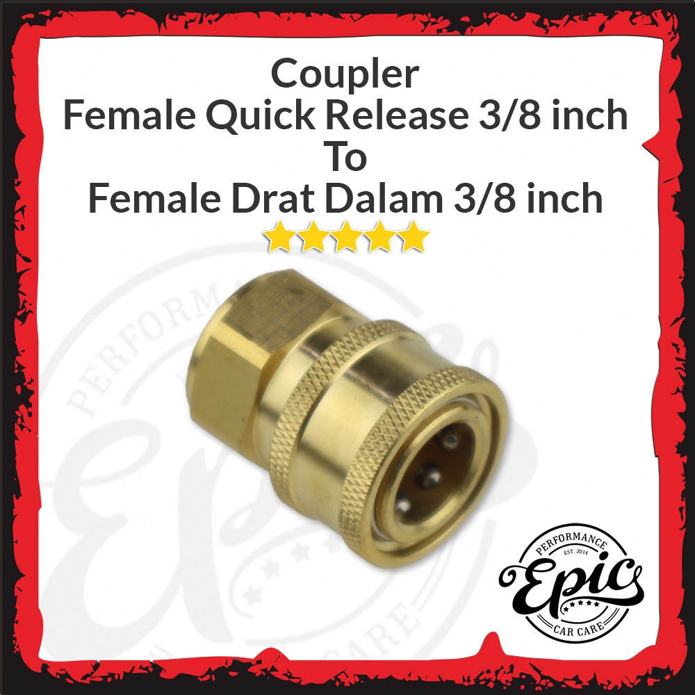 Quick Release Female Coupler 3/8 inch To Female Thread in 3/8 inch ...