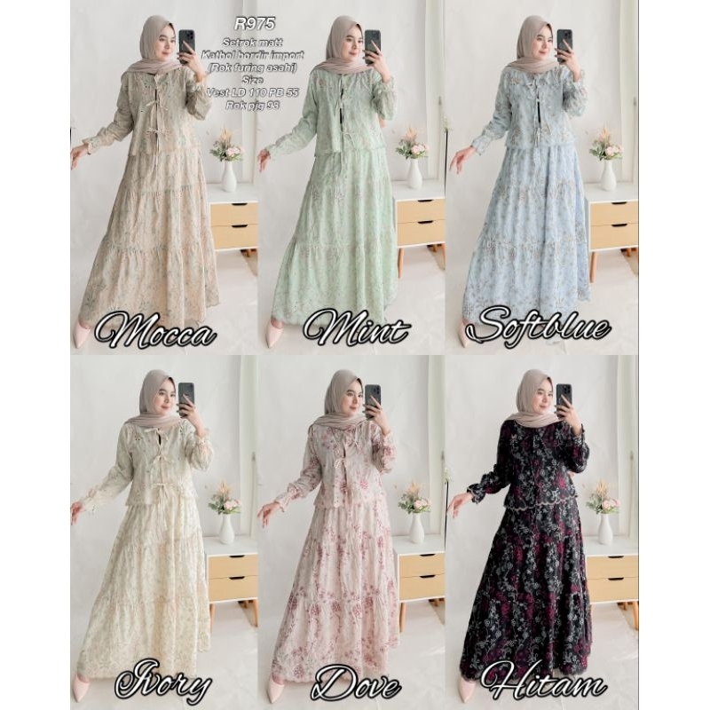 Ribyka R975 Imported embroidered Katbol Setrok (asahi furing skirt ...