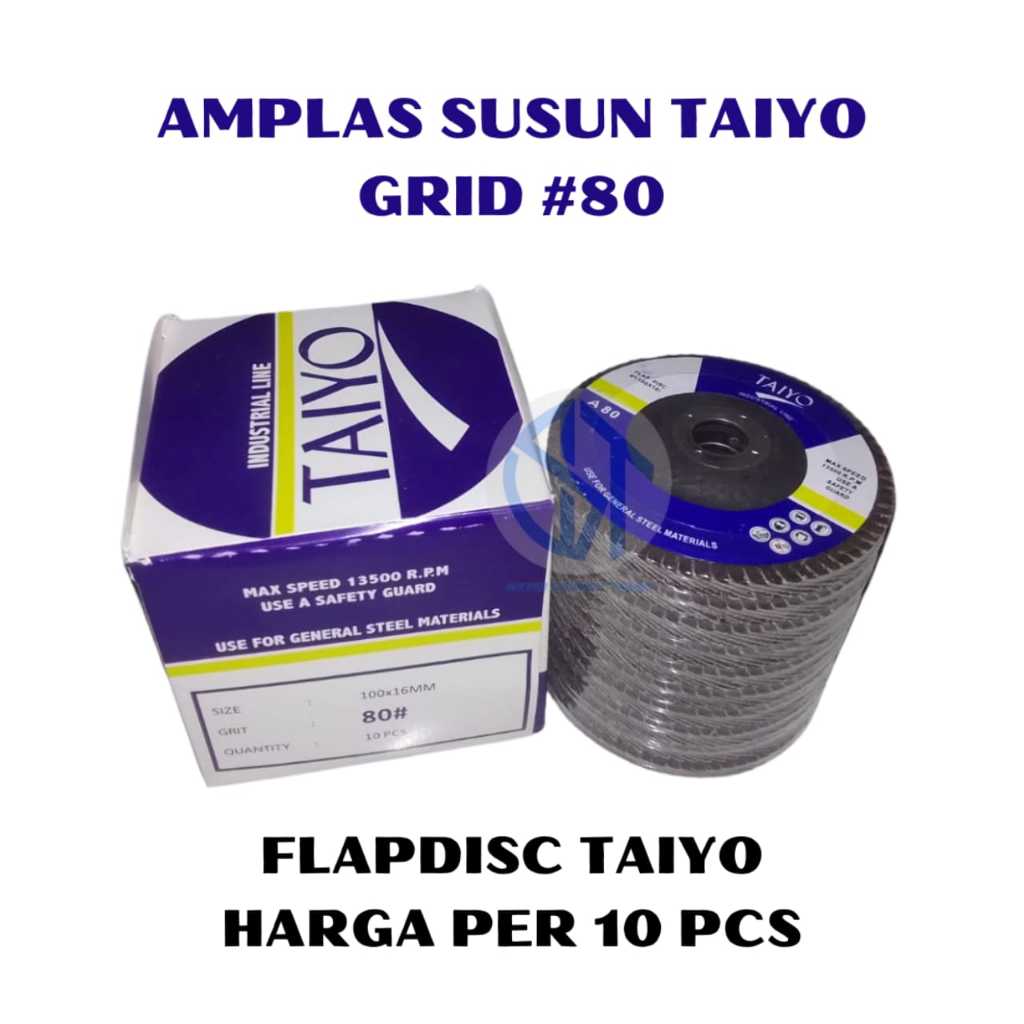 MATA Taiyo Grit 80 Flap Disc 4 Inch Sandpaper Grinding Bits/Flap Discs ...