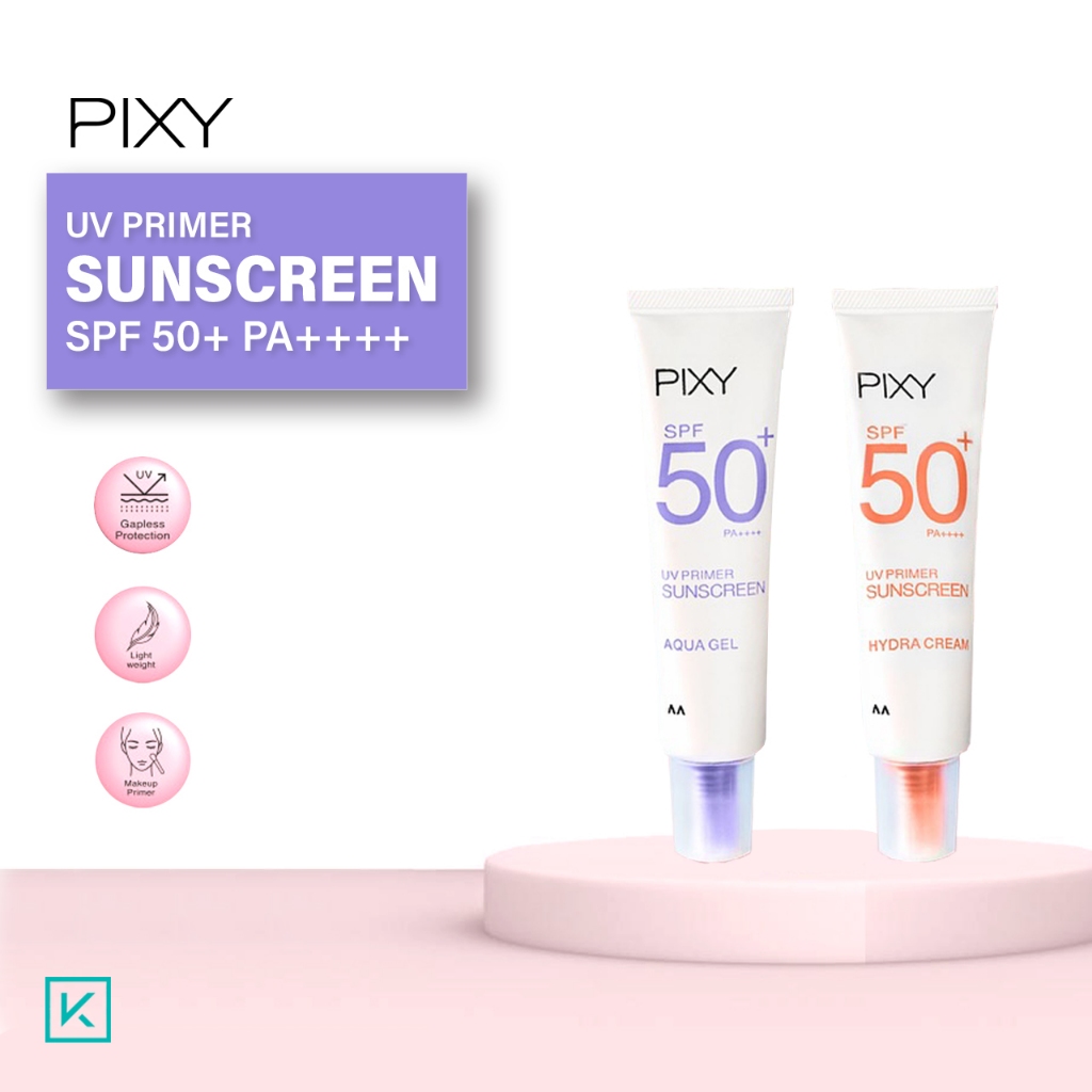 Pixy UV Primer Sunscreen SPF 50+ Sunblock Primer Aqua Gel and Hydra ...