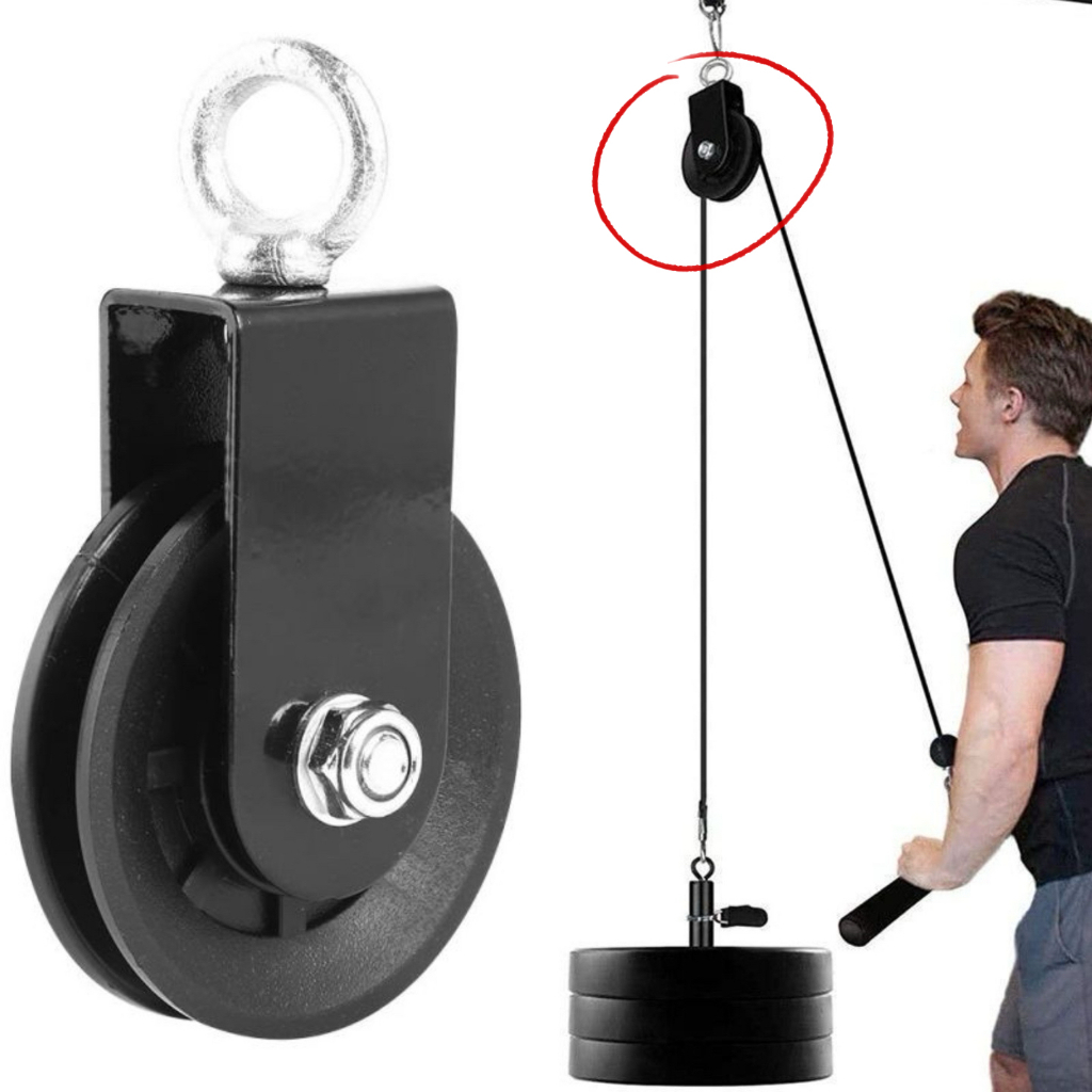 MESIN 88mm Pulley Wheel Single Pulley Nylon Pulley Fitness Bearing ...