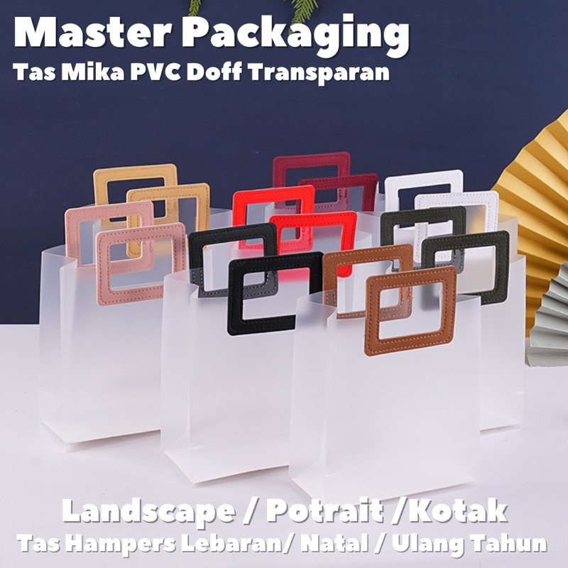 Transparent Doff PVC Mica Bag Leather Handle Round Handle Box Handle ...