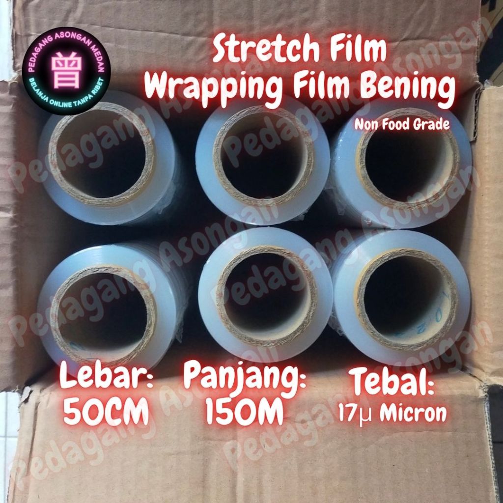 Clear Wrapping Plastic Stretch Film 50cm x 150m | Shopee Malaysia