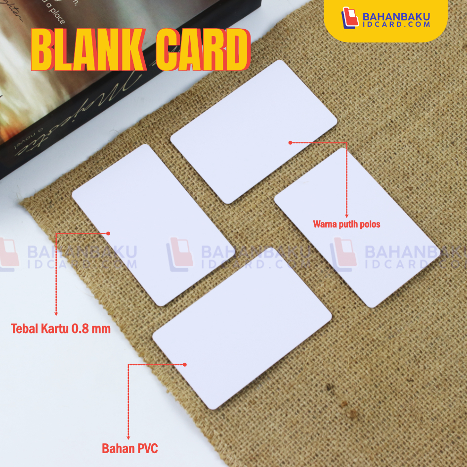 Blank PLAIN id Card / Blank id Card Thermal PVC Card 0.8 mm Plain ISO ...