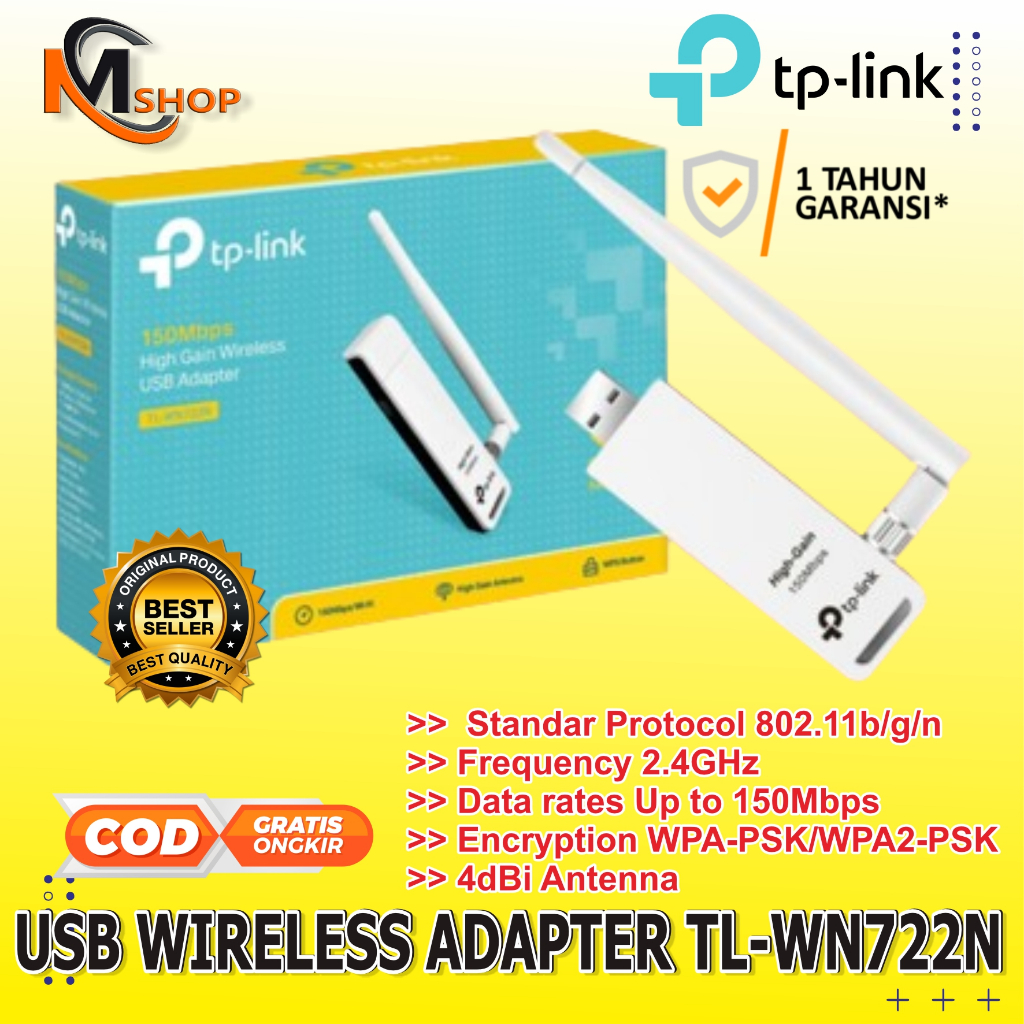 Tp Link TL WN722N 150Mbps Wireless N USB Wifi Adapter | Shopee Malaysia