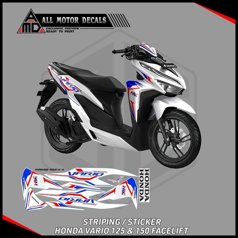 Striping STICKER VARIO 125 & 150 CARBON GRAPHIC FACELIFT HRC / DECAL ...