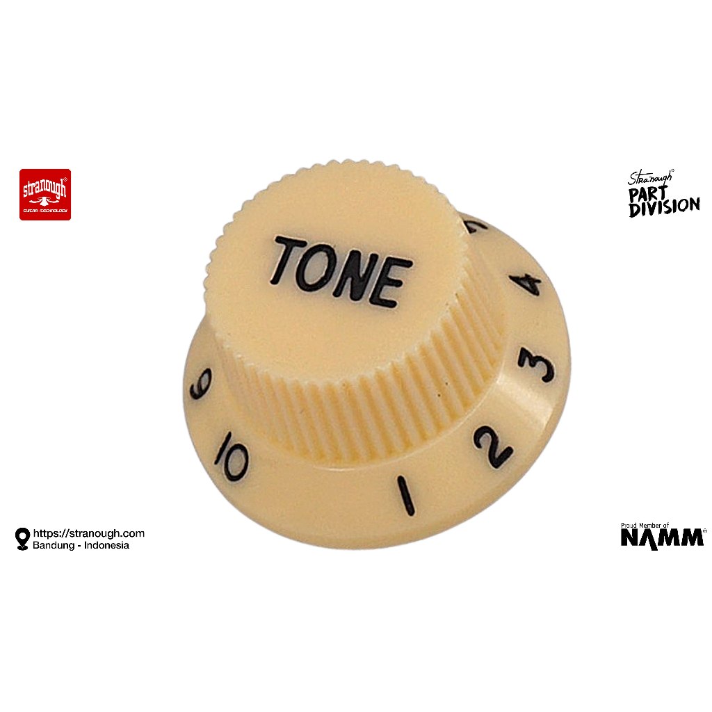 Strat Style Knob Tone with Black Letter (Ivory) | Shopee Malaysia