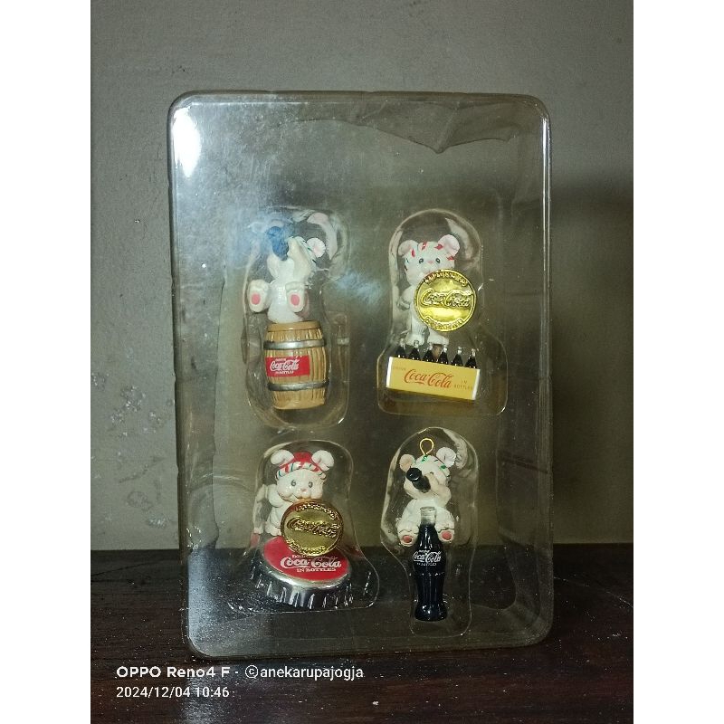 Coca cola teddy bear action figure contains 4 pieces | Shopee Malaysia