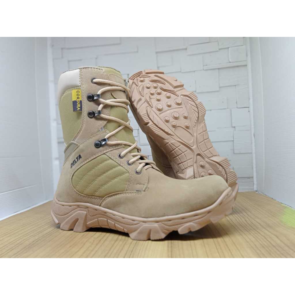 Steel Toe Delta Safety Shoes PDL Tactical Cream 8in Shoes | Shopee Malaysia