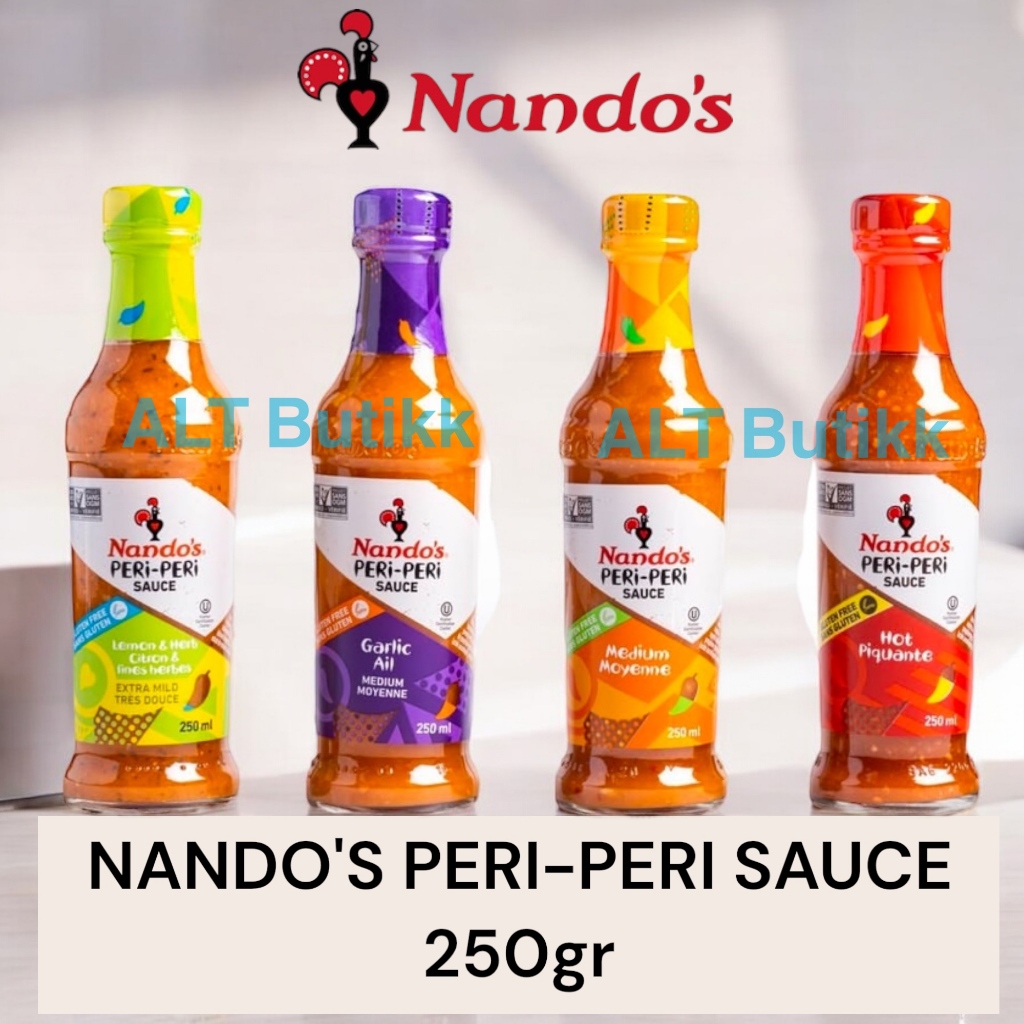 NANDO'S FAIRY SAUCE 250 GRAM | HOT MEDIUM GARLIC LEMON | NANDOS Sauce ...