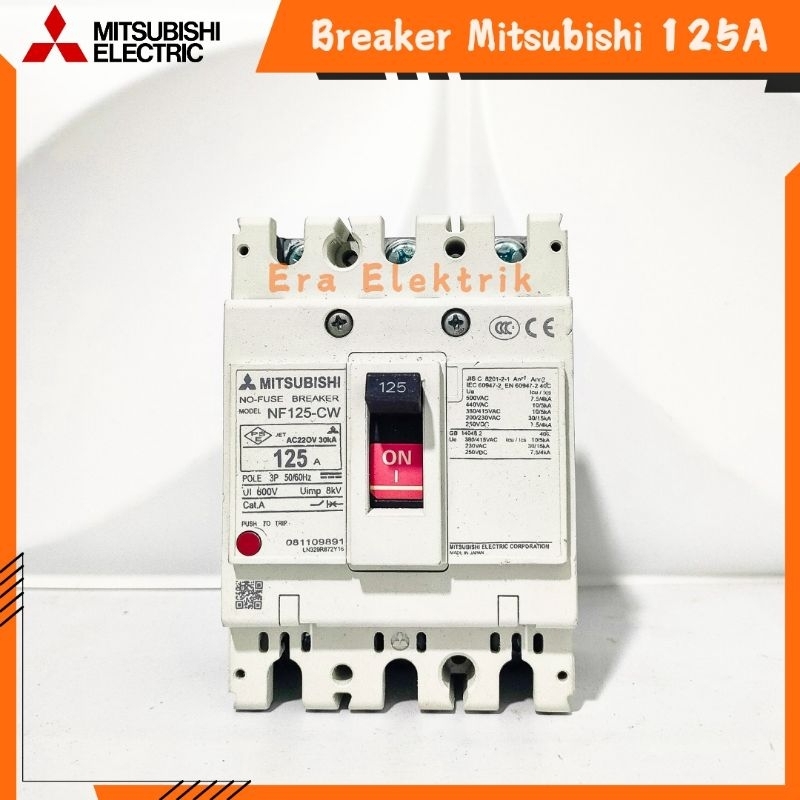 Mccb breaker Mitsubishi NF250-CW 125amper 3phase | Shopee Malaysia