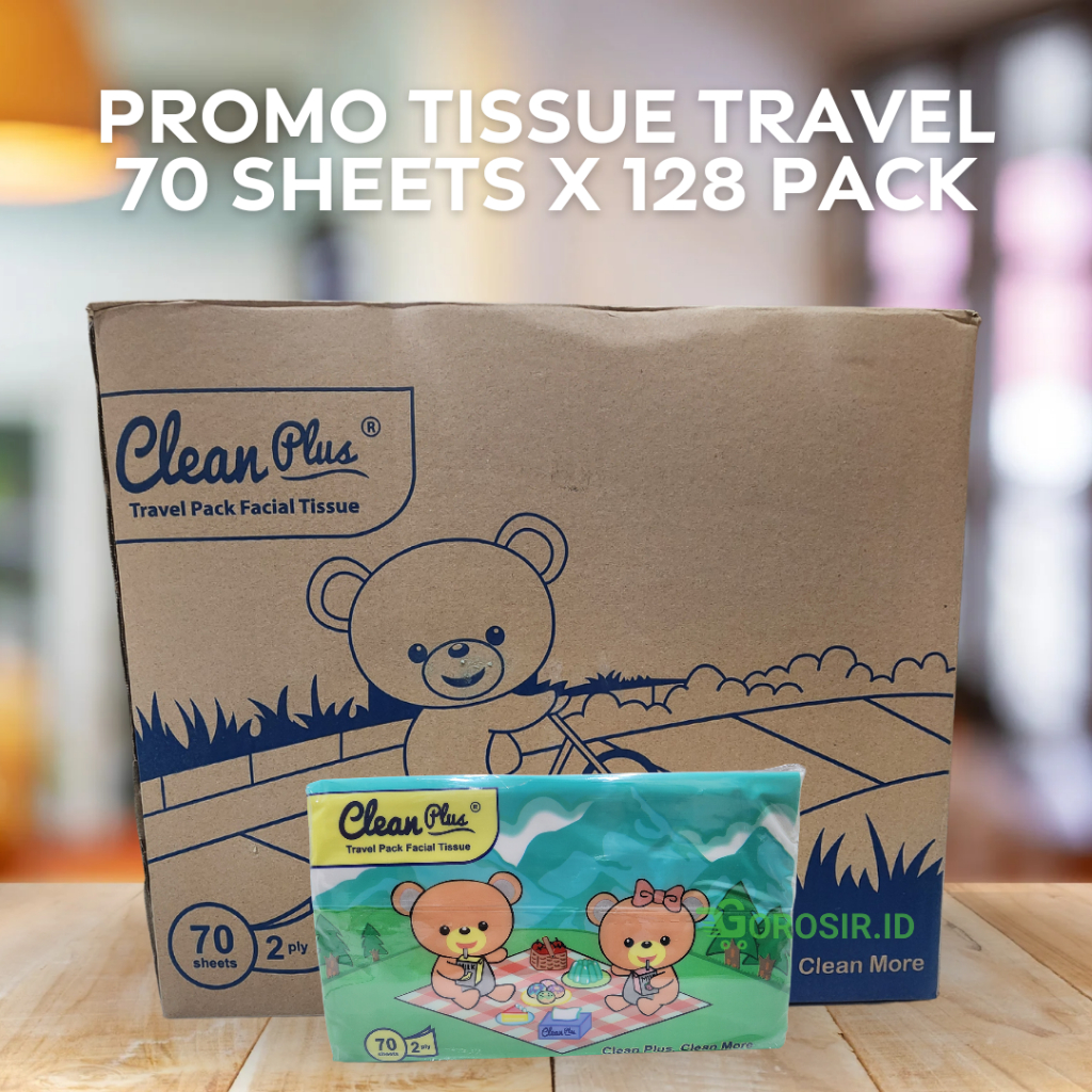 Clean tissue plus travel 70 sheets 1 carton contains 128 pcs | Shopee ...