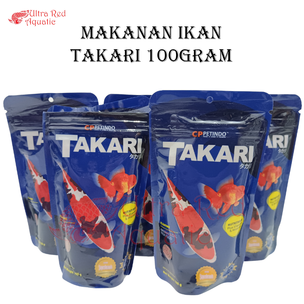 Takari Ornamental Fish Pellets 100Gr 100 Gram Floating Type Koi Koki ...