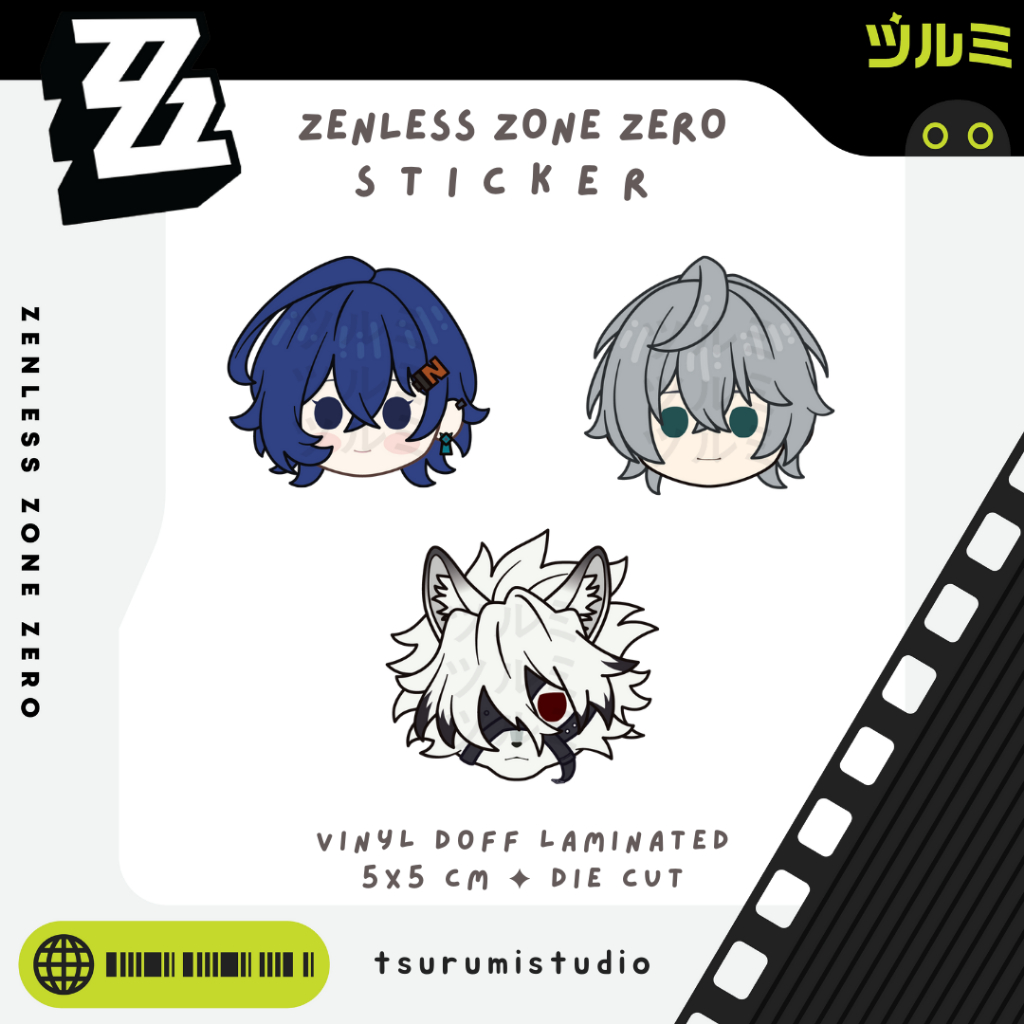 Zzz Zenless Zone Zero Characters Chibi Peeker Peeking Sticker / Sticker ...