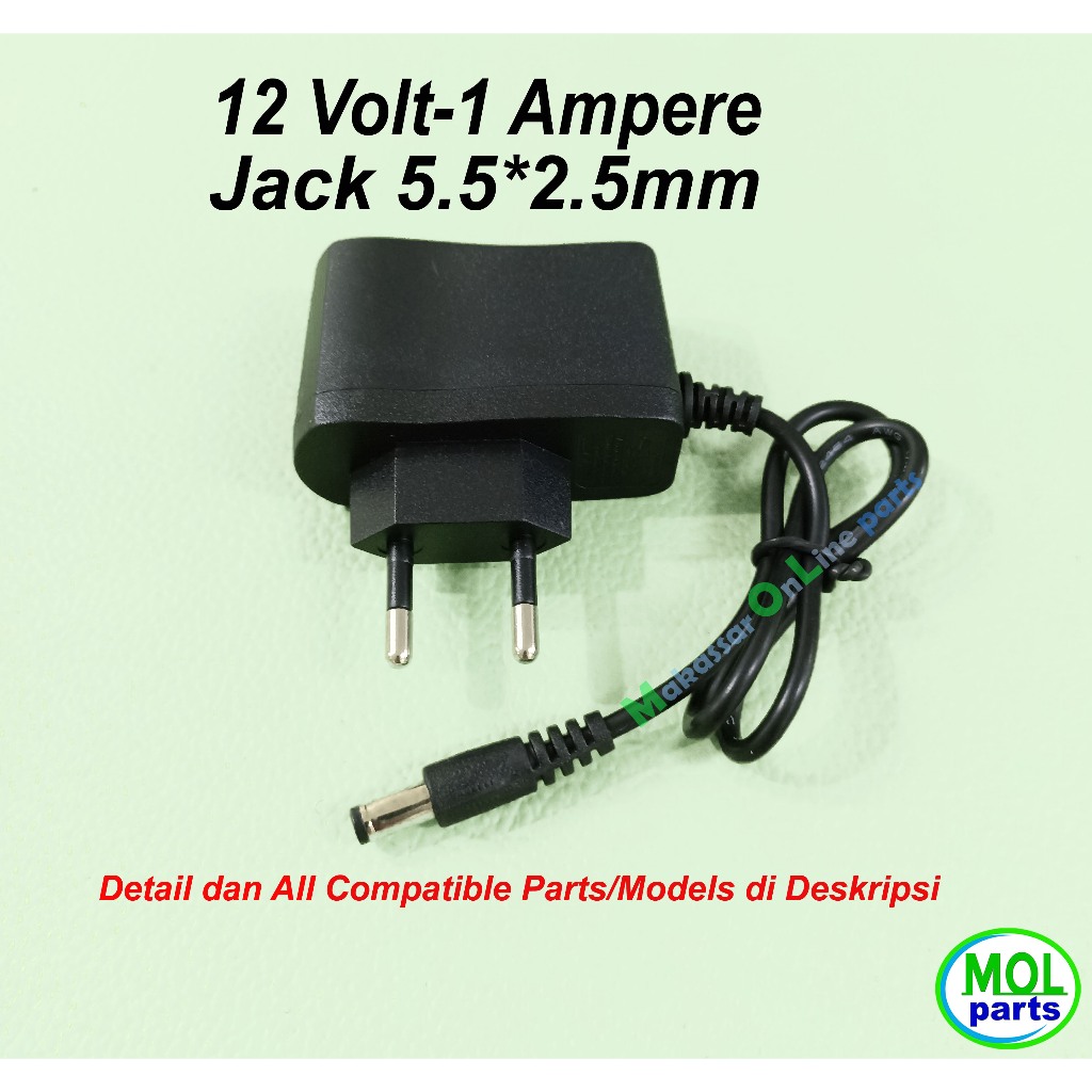 12v 1A CCTV DVR Adapter etc. 12 Volt 1 Ampere 5.5x2.5 Adapter | Shopee ...
