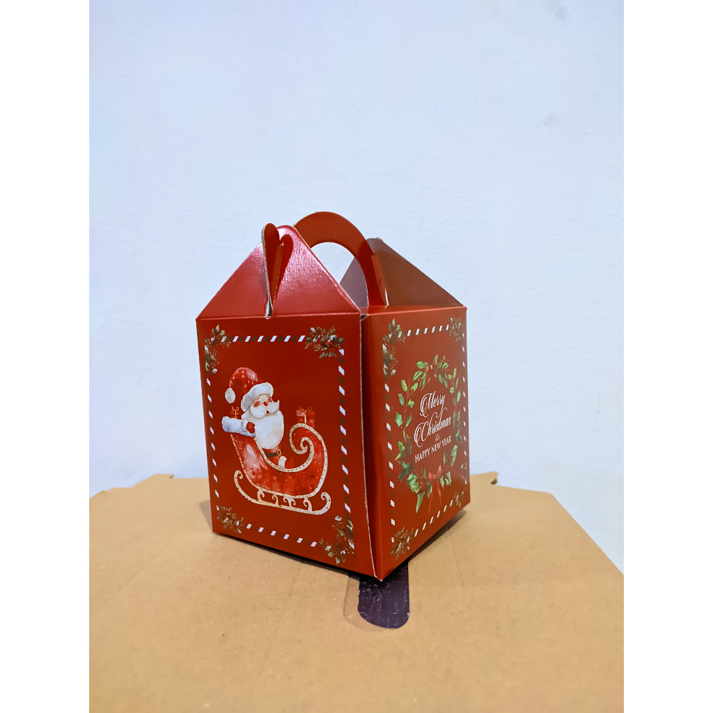 MERAH Custom BOX REMAINING PRODUCTION 10x10x11 RED CHRISTMAS | Shopee ...