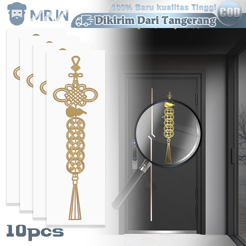 10pcs/set Gold Color Stickers 3d Lucky Coin Chinese Stickers Feng Shui ...