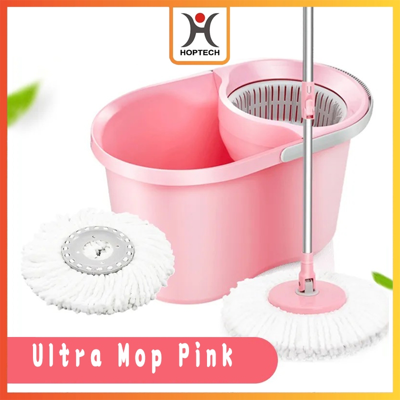 Hoptech - Pink Ultra Mop Floor Mop Spin Mop Floor Plan Spin Mop ...