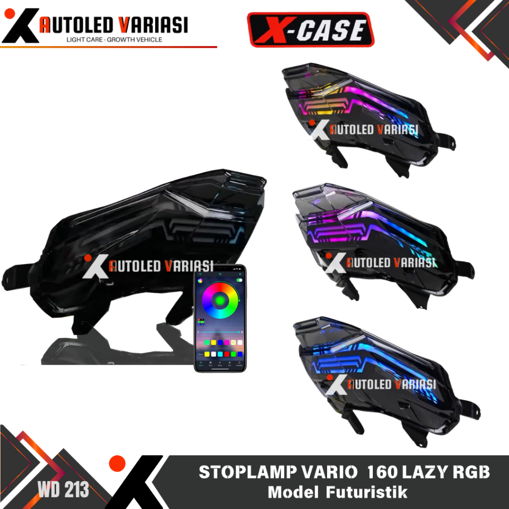 Stop Lamp Vario New 160 Lazy RGB Line Plus App 3in1 Turn Signal Running ...