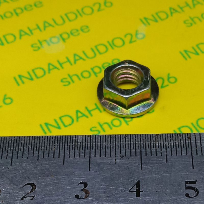 Yellow key nut 10 cap flange m6 fine thread m6 key head 10mm | Shopee ...