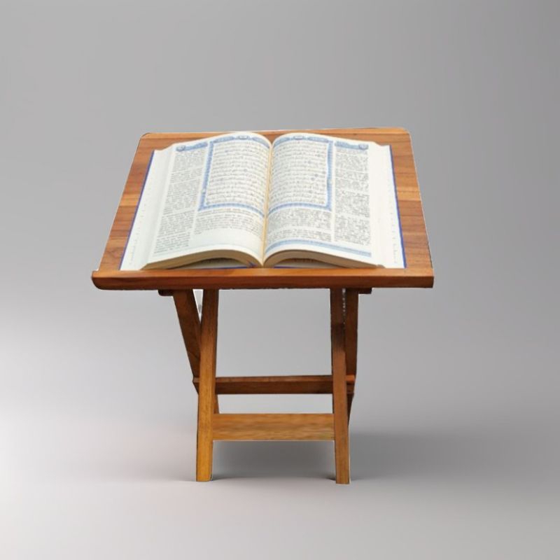 KAYU Study Table Portable Wooden Folding Table Rehal Tilting Al-Qur'an ...